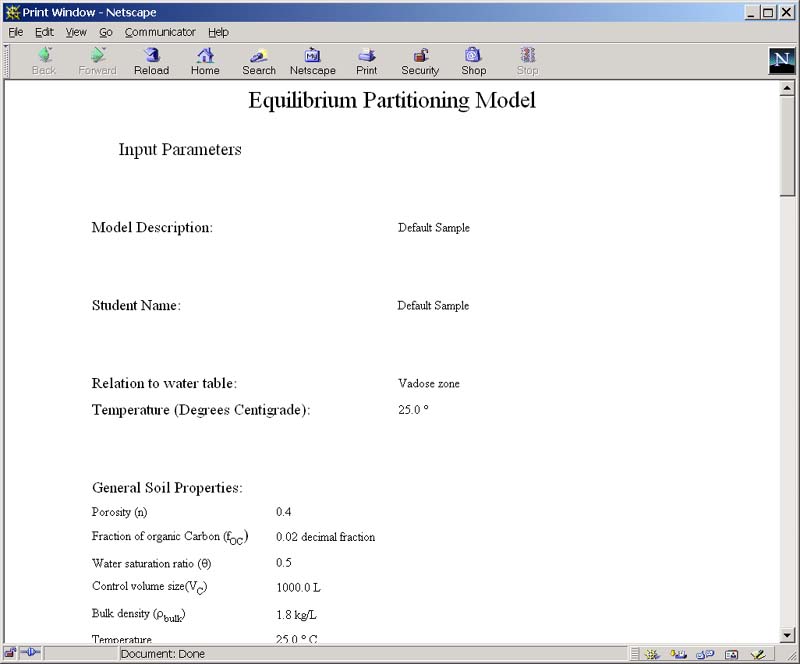 Tutorial: Equilibrium Partitioning Model