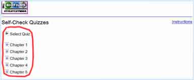 Biofilm Hypertextbook Self-Check Quizzes Instructions